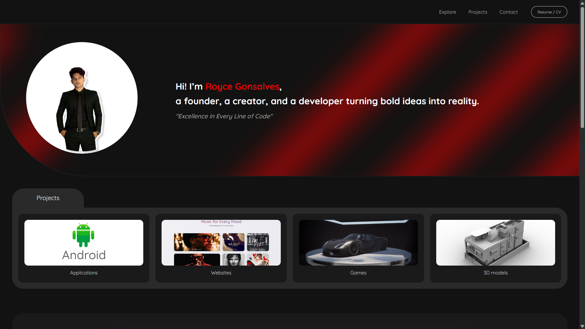 Website Showcase - Royce Gonsalves